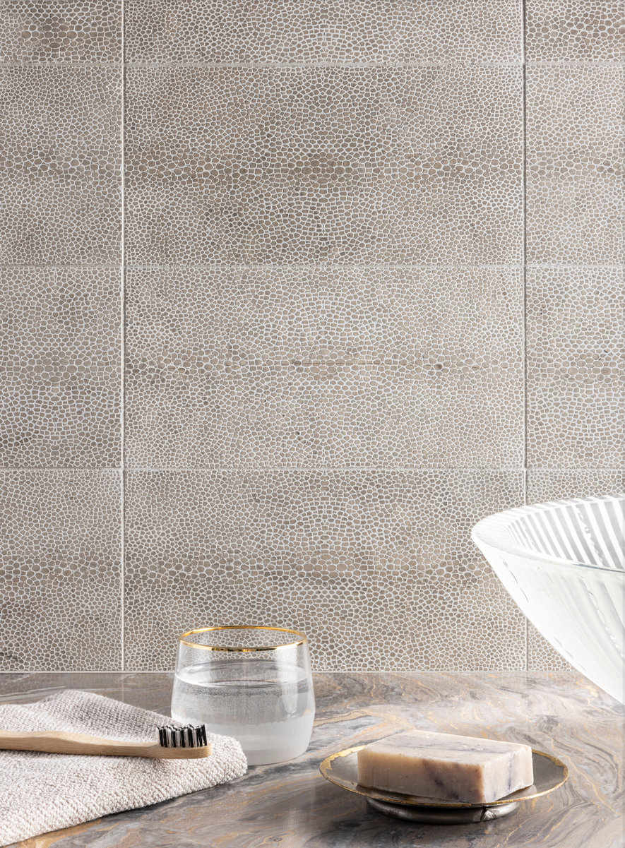 Stingray Smoke Limestone Decorative Tile | Designer Floors of Houston