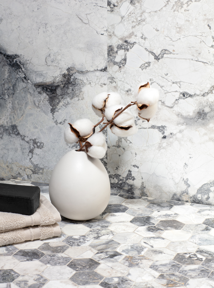 Invisible Grey Marble Tile Honed 12" X 24" X 1/2" Stone Straight Edge ...