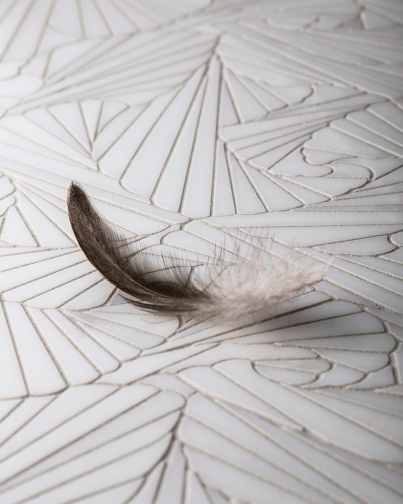 Origami Alta White Marble Waterjet Mosaic Polished Stone | Designer ...